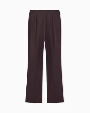 Armani Exchange Slim Fit Trousers In Recycled Crepe