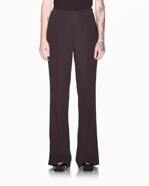 Armani Exchange Slim Fit Trousers In Recycled Crepe