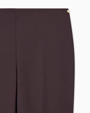 Armani Exchange Slim Fit Trousers In Recycled Crepe