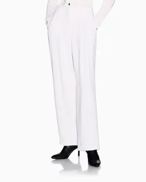 Armani Exchange Recycled Crepe Trousers With Belt - Beige
