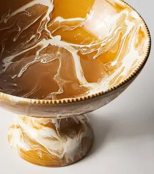 CABANA Marbled Ceramic Fruit Stand