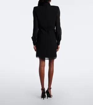 Valentino Garavani Draped Silk Georgette Minidress