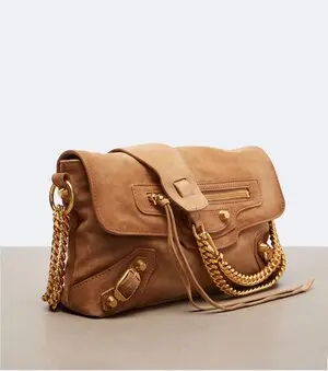 Balenciaga Le City Suede Shoulder Bag