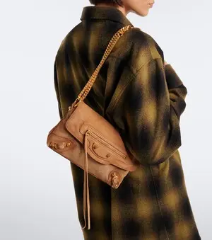 Balenciaga Le City Suede Shoulder Bag