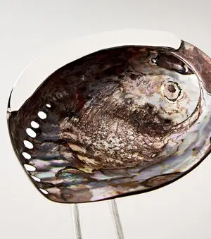 TAVARES 1922 Bird Edit Shell And Sterling Silver Decorative Object