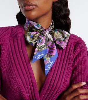 Valentino Garavani Floral Silk Scarf