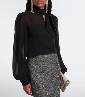 Valentino Garavani Silk-blend Chiffon Blouse