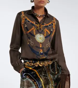 Etro Printed Silk Shirt