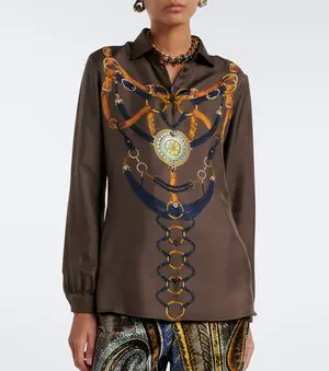 Etro Printed Silk Shirt