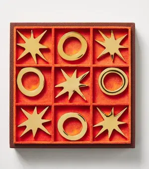 Jonathan Adler Playa Leather Tic-tac-toe Set