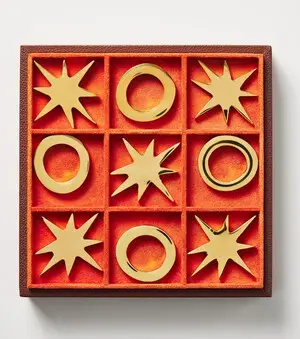 Jonathan Adler Playa Leather Tic-tac-toe Set