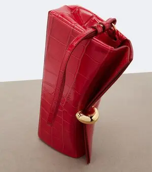 Jacquemus Valerie Croc-effect Leather Clutch