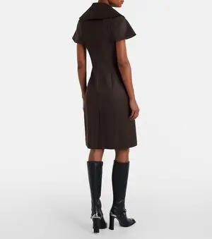 Alexander McQueen Draped Wool Minidress
