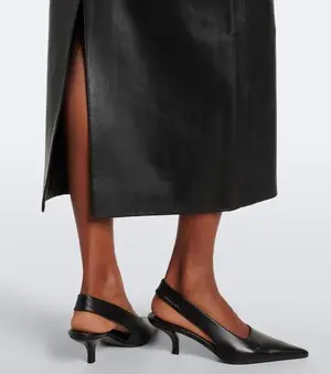 RÓHE Leather Pencil Skirt
