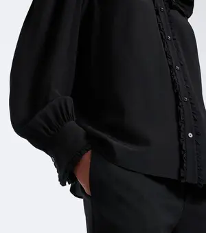 Chloé Lace-trimmed Silk Blouse