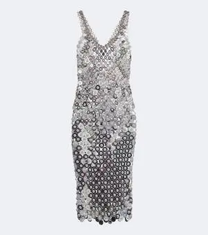 Rabanne Chainmail Embellished Cocktail Dress