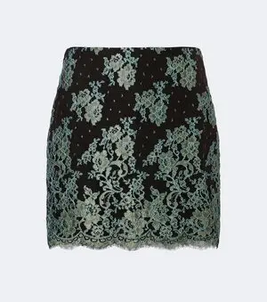 Valentino Garavani Lace Miniskirt - Black