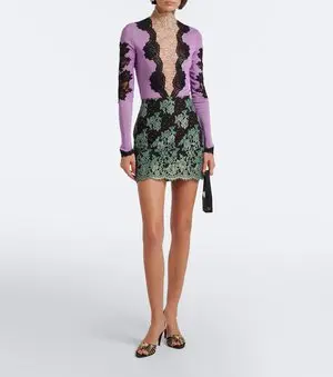 Valentino Garavani Lace Miniskirt