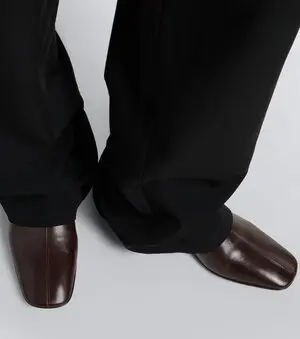 THE ROW Cindy Leather Ankle Boots