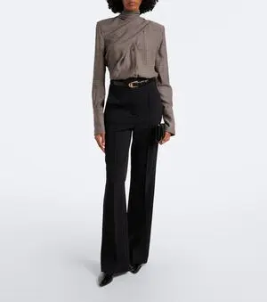 MUGLER Scarf-detail Blouse