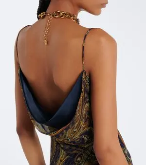 Etro Paisley Silk-blend Chiffon Gown