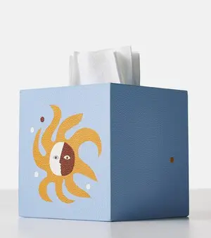 Jonathan Adler Playa Leather Tissue Box