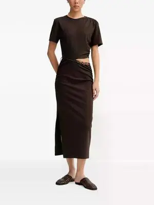 SESSUN Vertigo" Cut-out Ruched Midi Dress