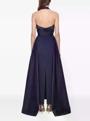 Solace London Rumi Crossover Halterneck Gown