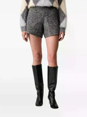 SILVIAN HEACH Brushed-effect High-waist Shorts