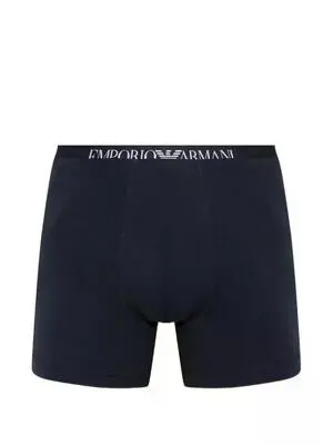 Emporio Armani Logo-waistband Boxer Shorts - Blue