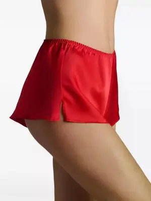 SCANDALE Dédicace Embroidered Satin Shorts