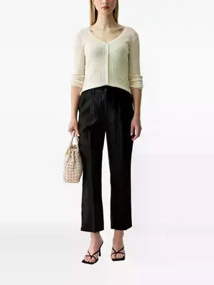 Sisley Pressed-crease Trousers - Black