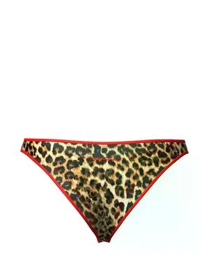SCANDALE Sauvage Leopard-print Briefs - Brown