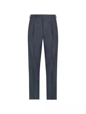 Zegna Pleated Tailored Trousers - Blue