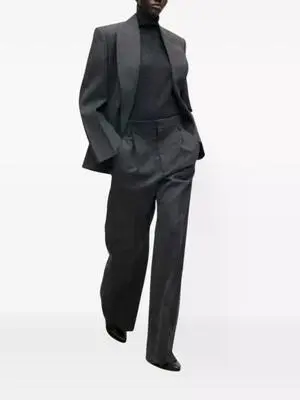 Victoria Beckham Peak-lapels Single-breasted Blazer - Grey