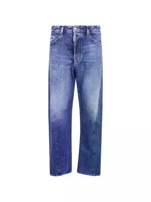 Dsquared2 Checked-pocket Wide-leg Jeans