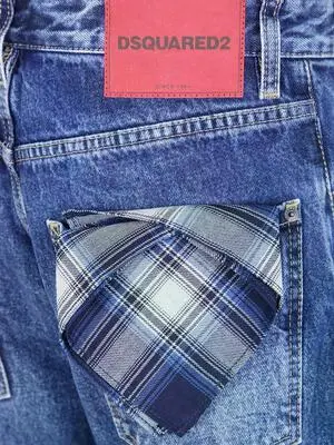 Dsquared2 Checked-pocket Wide-leg Jeans