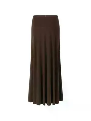 Guess Milena Ruched-waistband Long Skirt - Brown