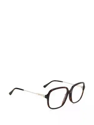 JIMMY CHOO Tortoiseshell-effect Square-frame Glasses