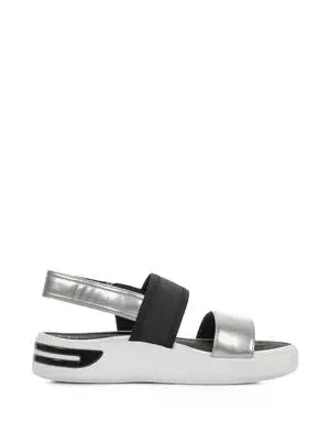 Geox Metallic-effect Touch-strap Sandals