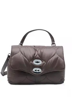 ZANELLATO Small Postina Quilted Leather Tote Bag - Brown