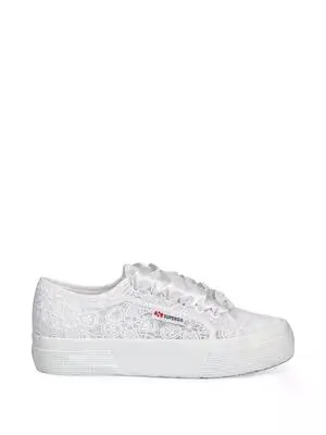 Superga Lace Platform Sneakers - White
