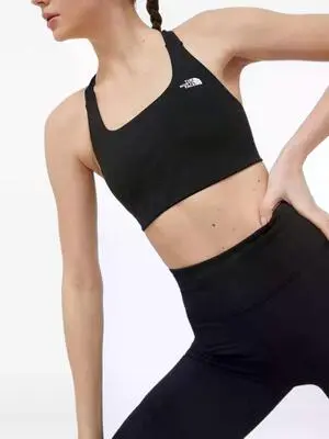 The North Face Logo-print Racerback Sports Bra - Black