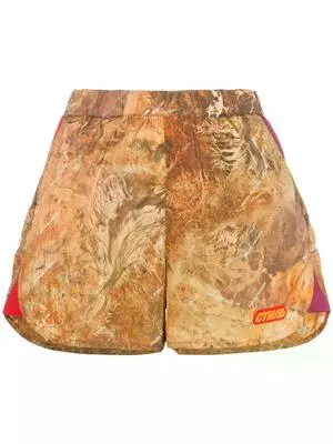 Heron Preston High-waisted Camouflage Shorts