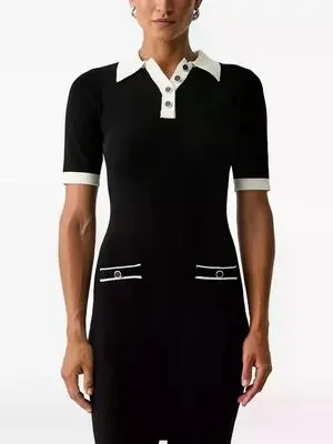 SILVIAN HEACH Anders Contrast-trim Button-up Mini Dress