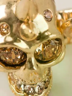 Alexander McQueen Double Finger Mohican Skull Ring