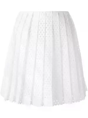 Alexander McQueen Perforated Poplin Skirt
