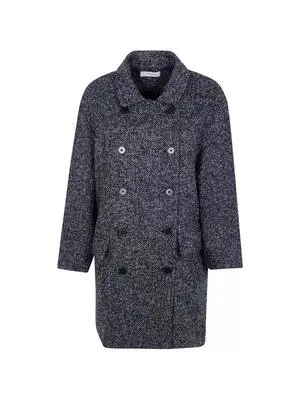 JCSOPHIE Double-breasted Wool Coat - Black