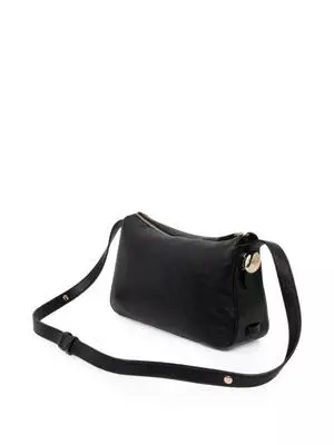 TWINSET Logo Plaque Leather Shoulder Bag