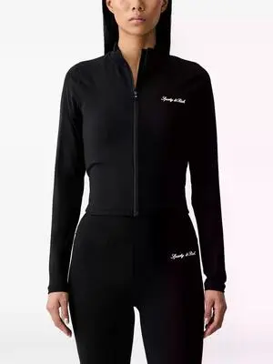 SPORTY & RICH Logo-print Zip-up Sweatshirt